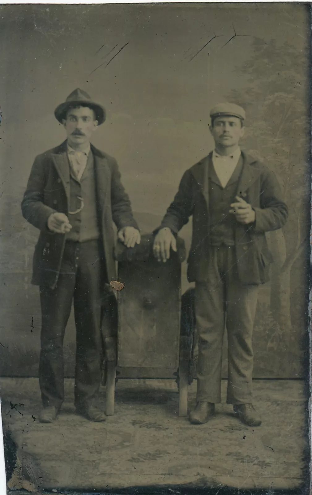 Two Men Smoking Stogies Proudly 1880's Pair of Tintypes - Ancestry ...